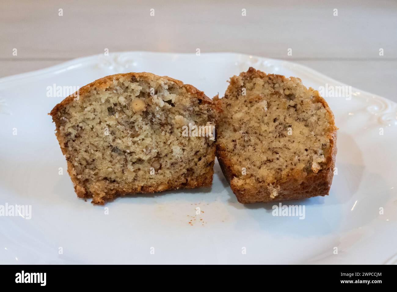 Banana in half on white hi-res stock photography and images - Alamy