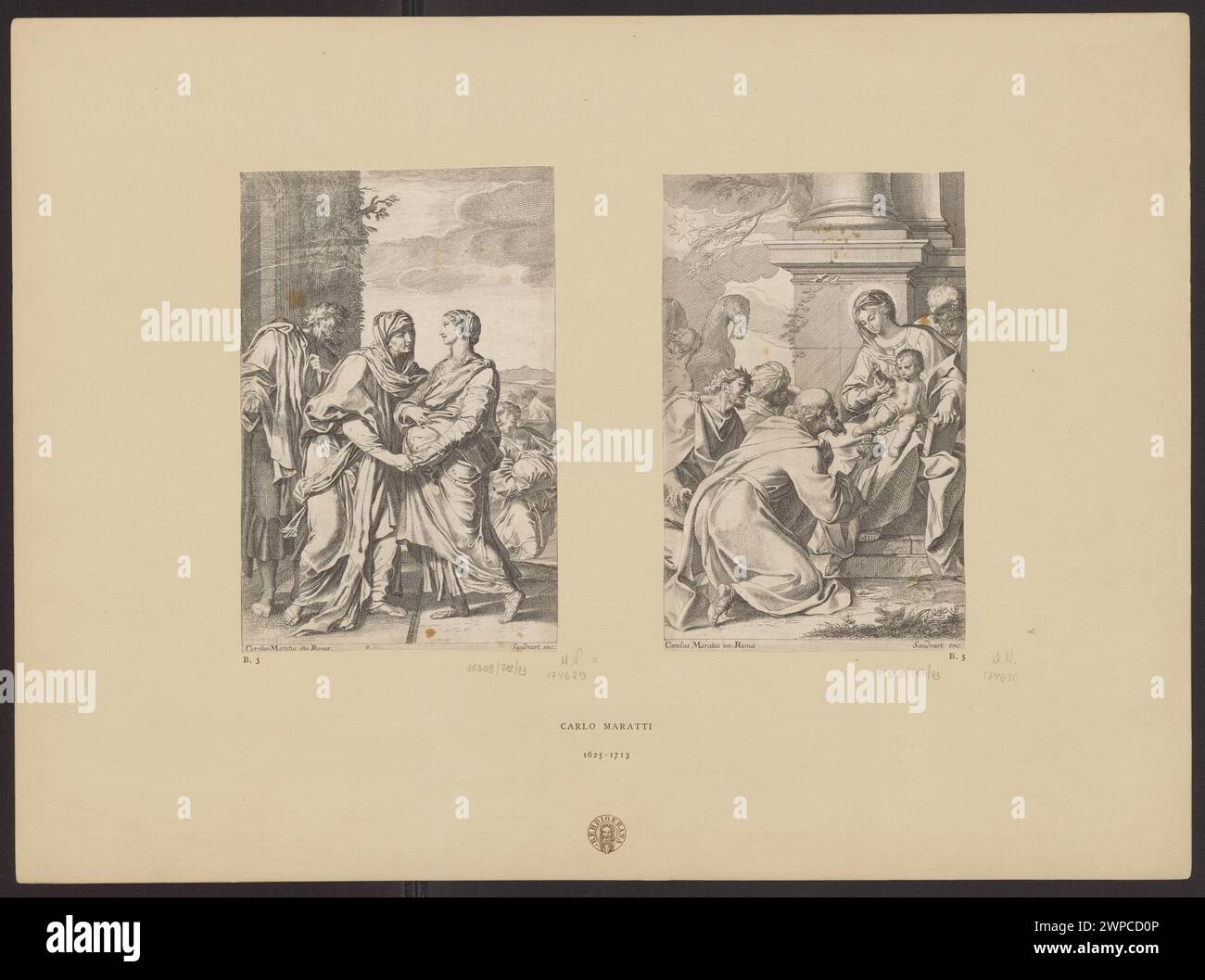 This artwork, by Jakob von Sandrart and Carlo Maratti, depicts the ...