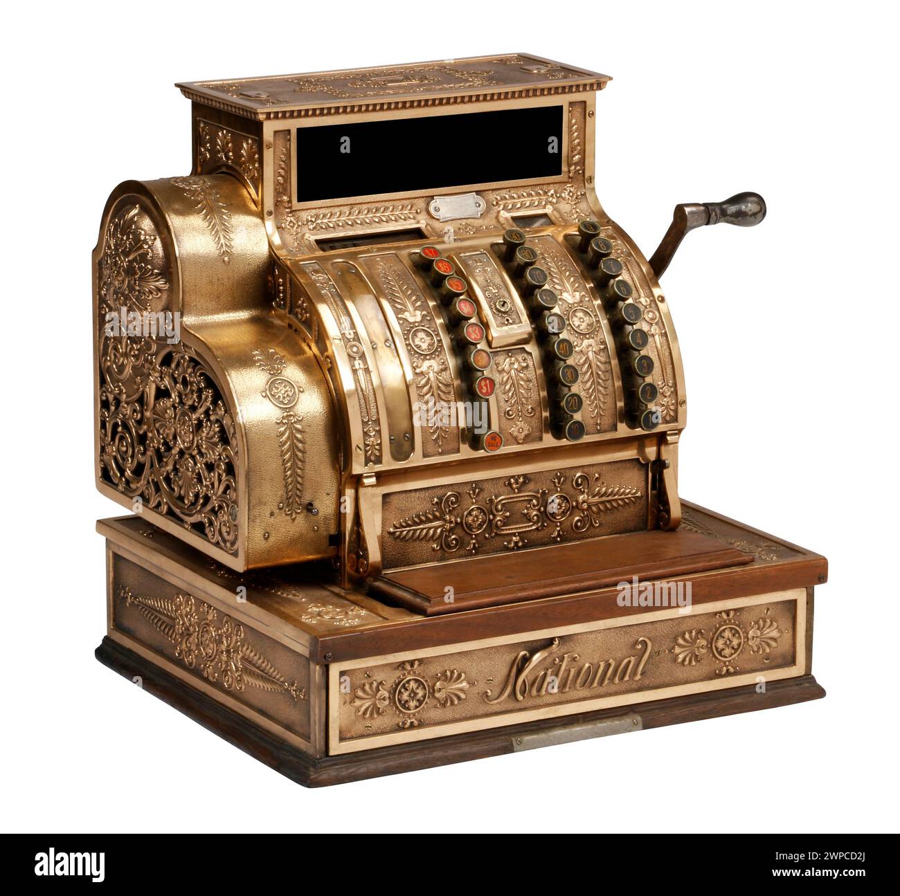 Vintage cash register with clipping path Stock Photo - Alamy