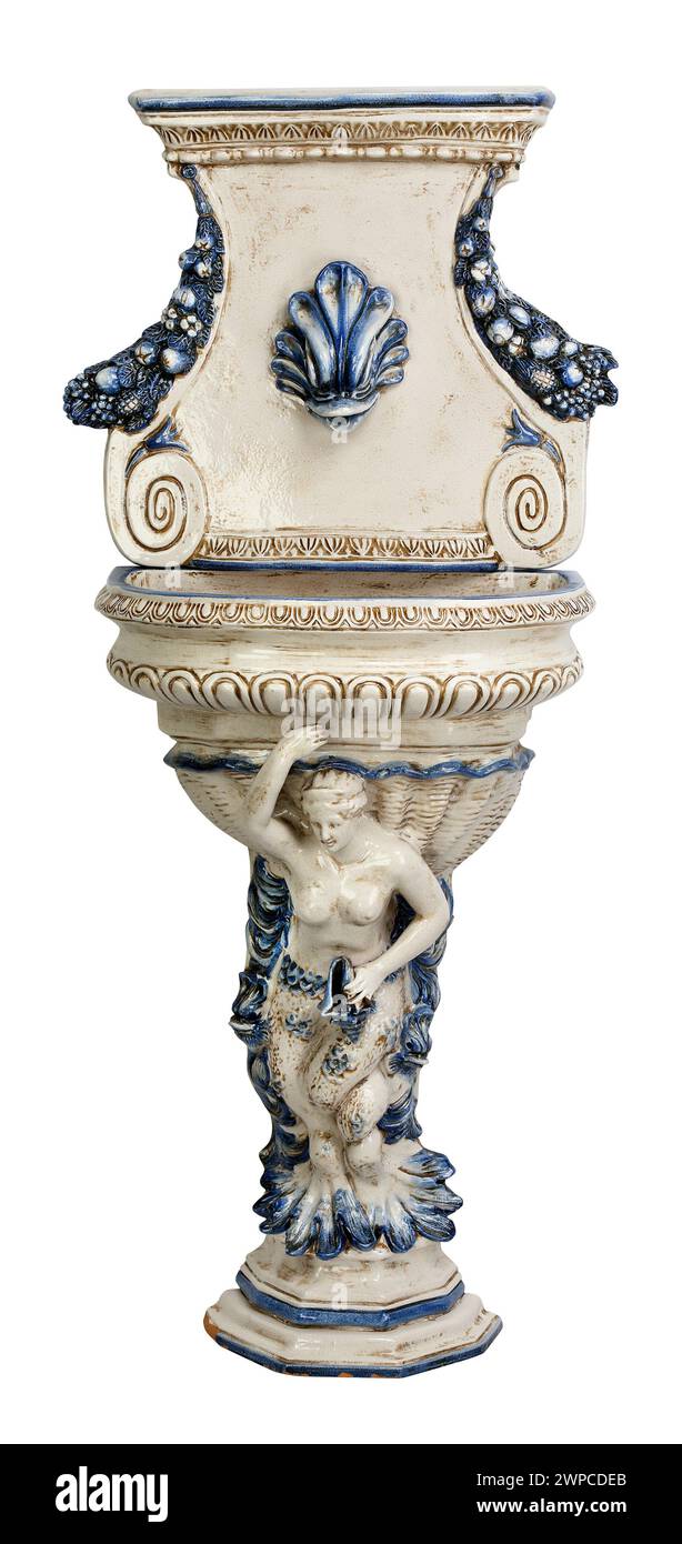 Fountain porcelain statue with clipping path Stock Photo - Alamy
