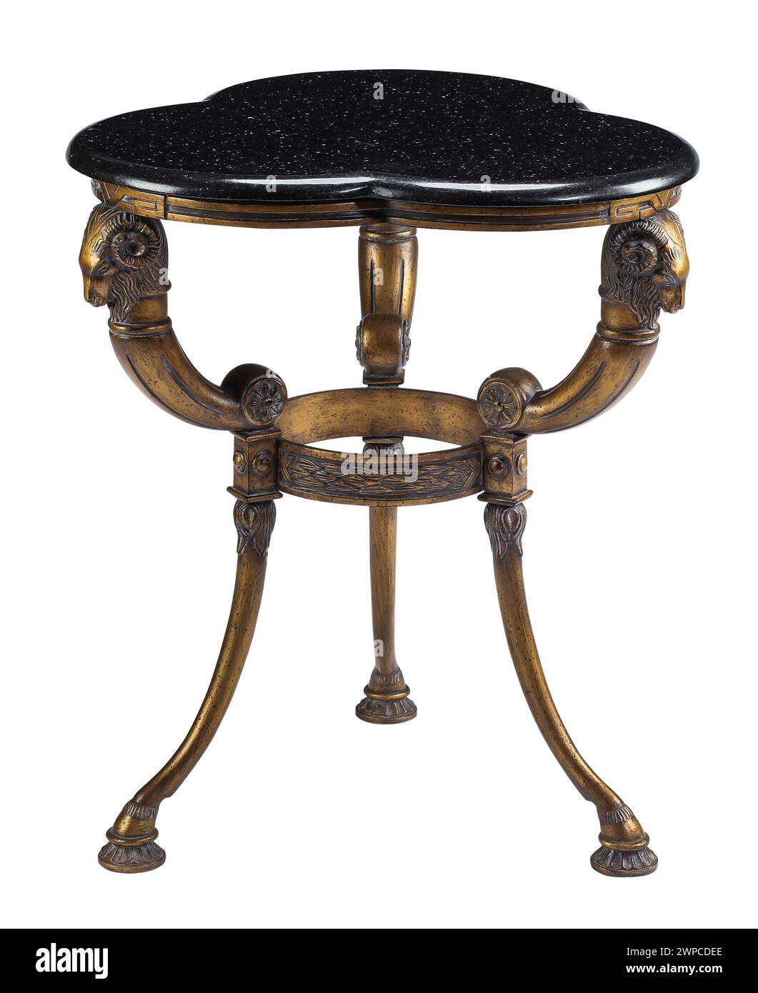 Round decorative table with clipping path Stock Photo - Alamy