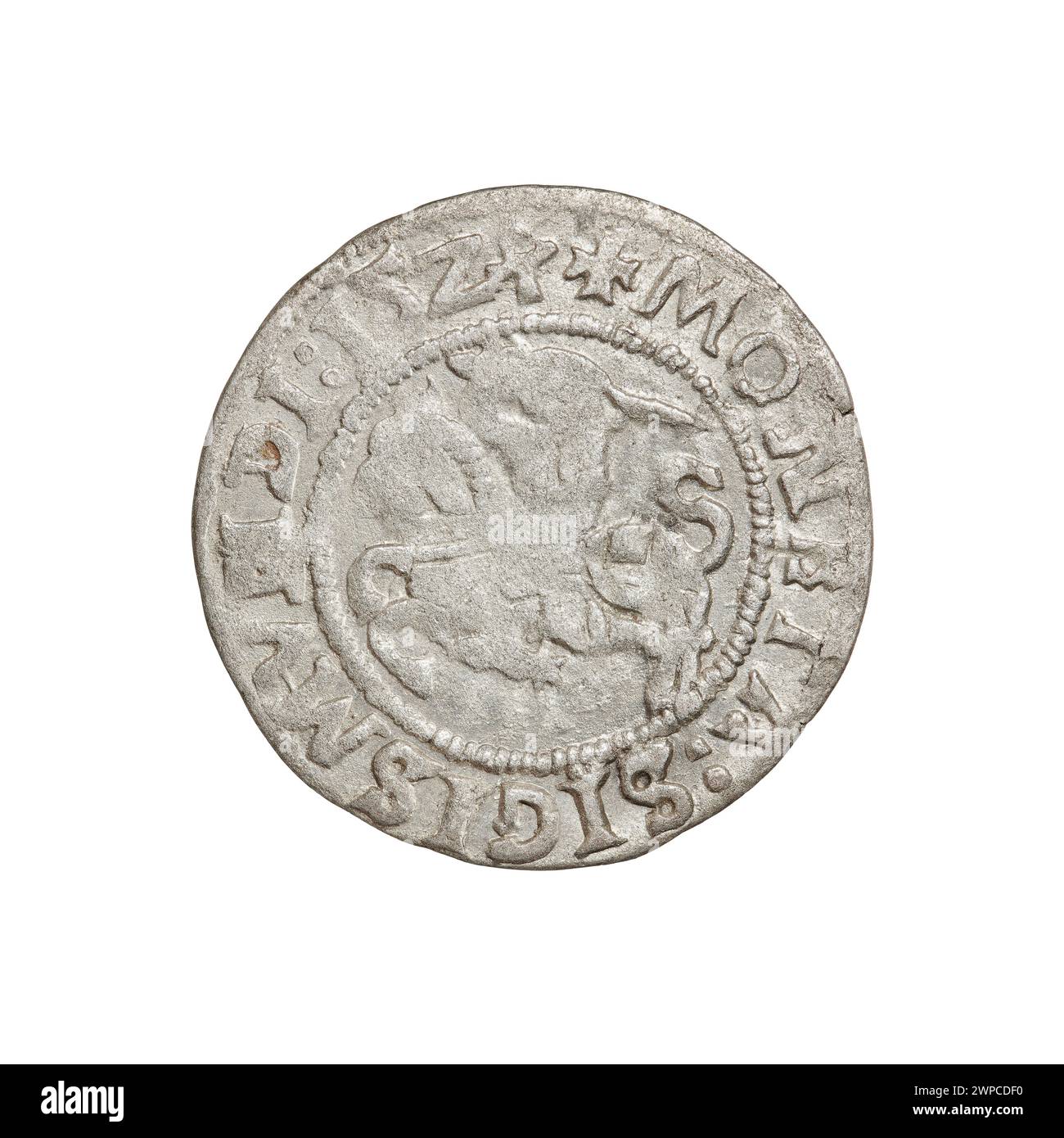 Lithuanian penny issued in 1524 under King Zygmunt I Stary, part of ...