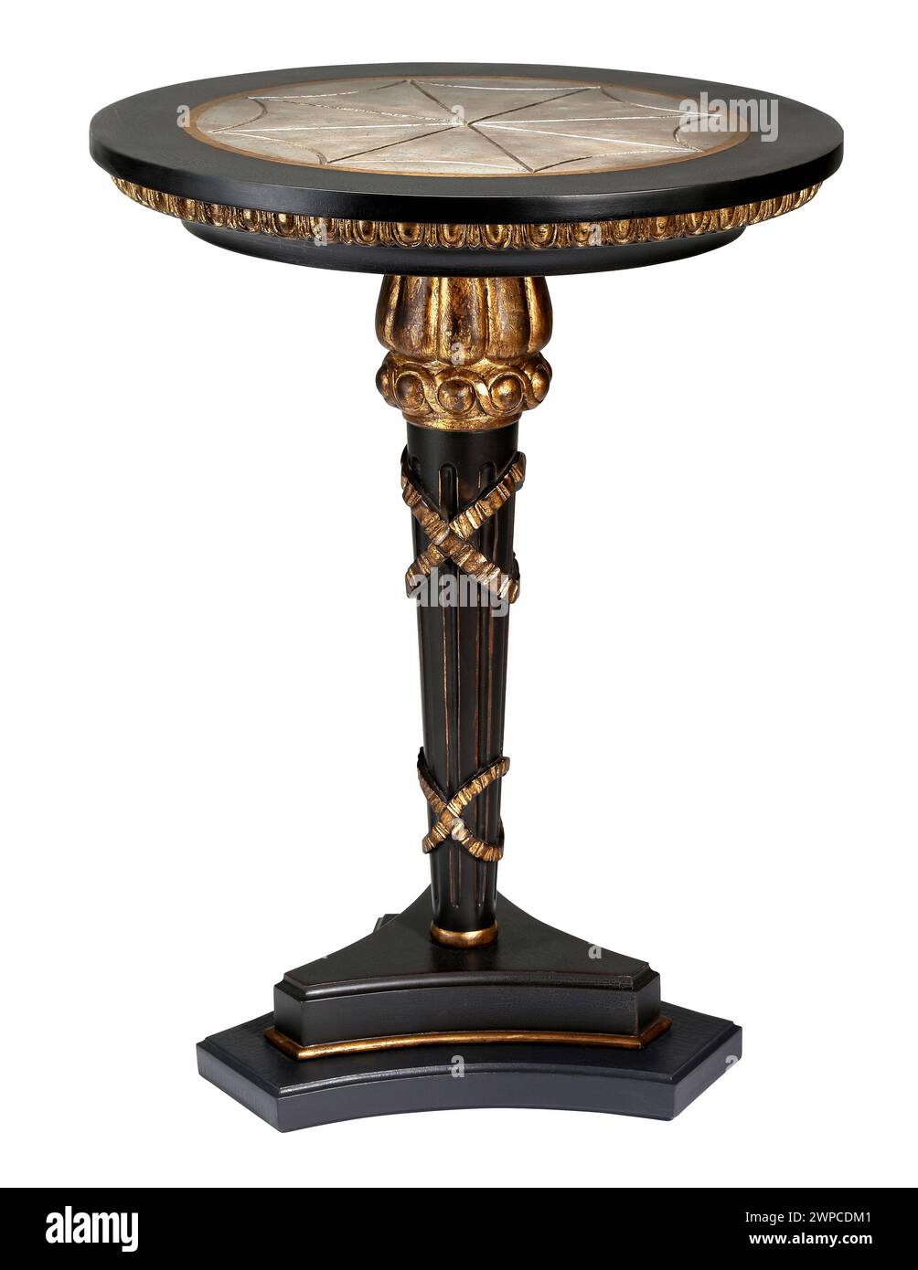 Round decorative table with clipping path Stock Photo - Alamy
