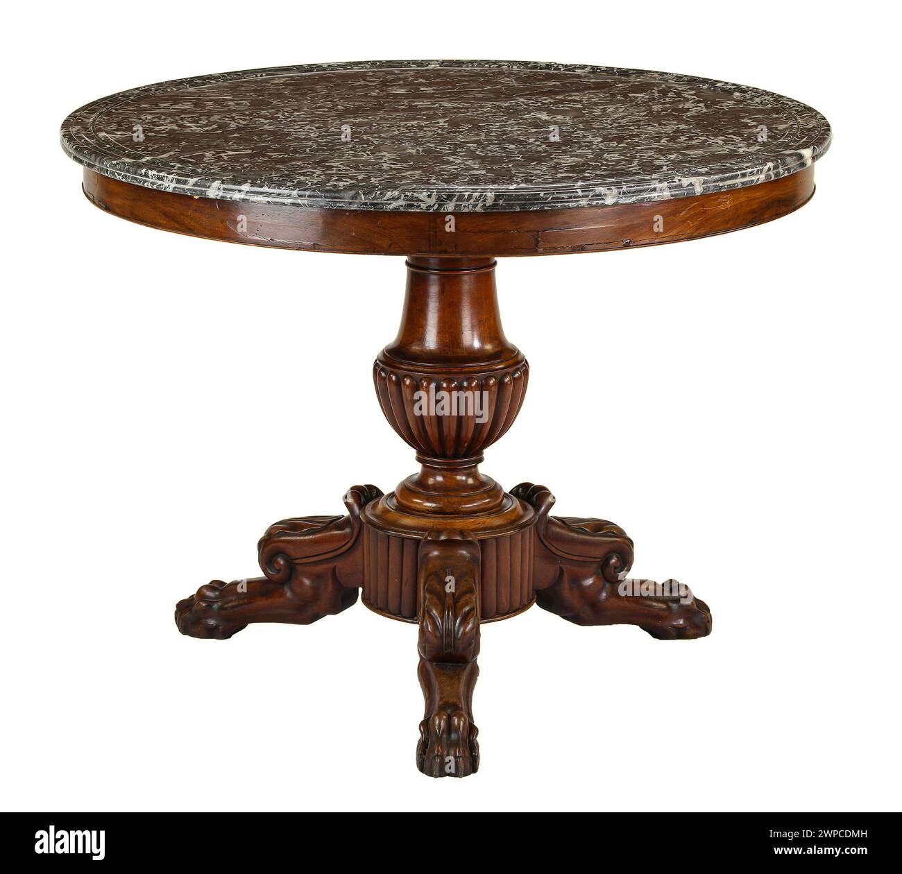 Round decorative table with clipping path Stock Photo - Alamy