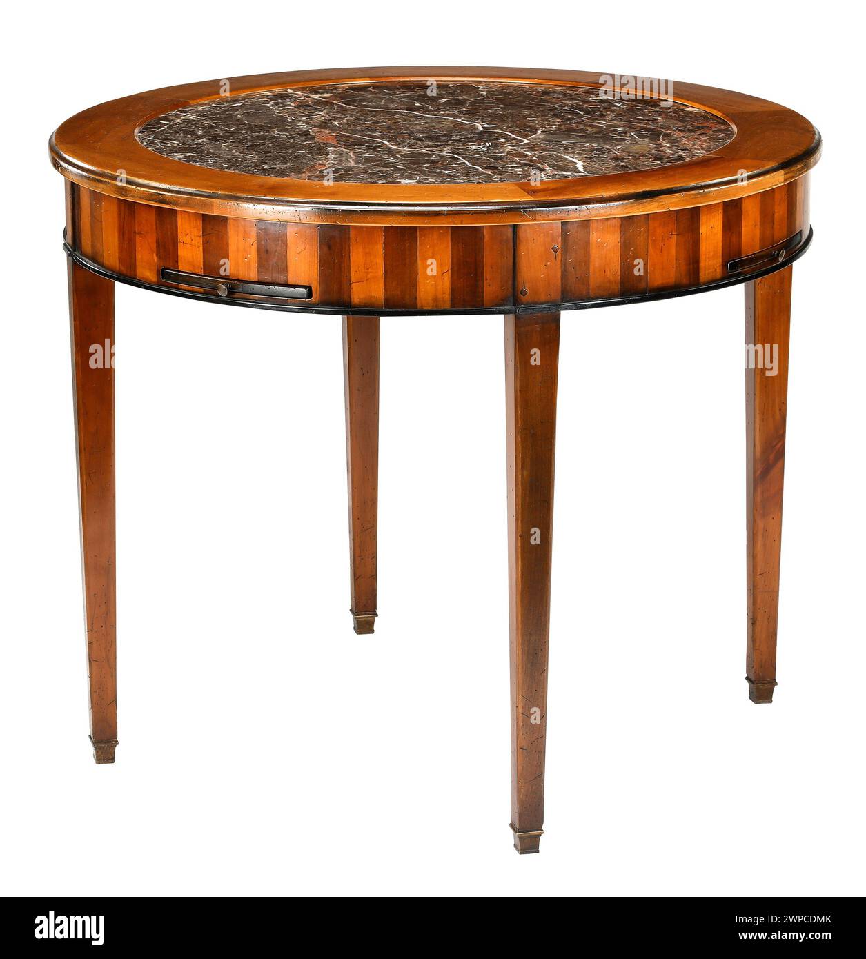 Table round marble top with clipping path Stock Photo - Alamy