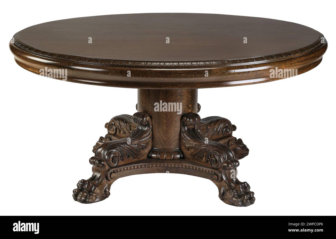 Round decorative table with clipping path Stock Photo - Alamy