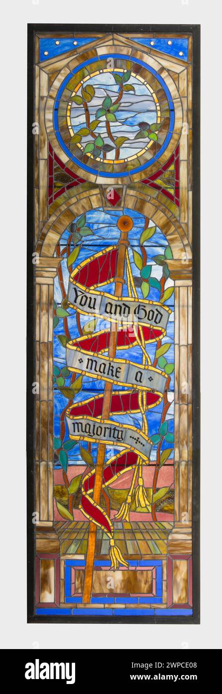 Stained glass window with clipping path Stock Photo - Alamy