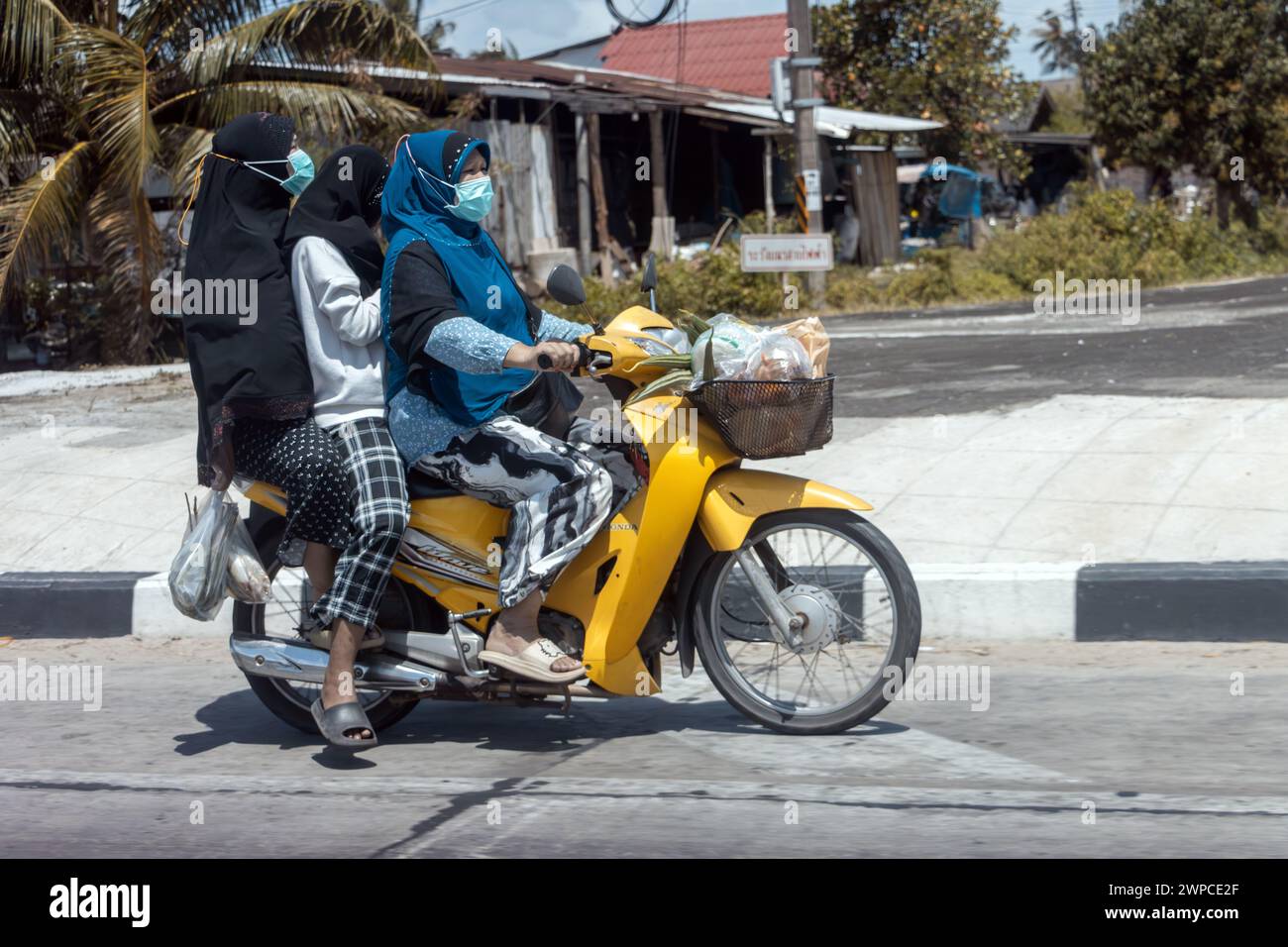 YALA, THAILAND, MAR 01 2024, A group of women in traditional clothing ...