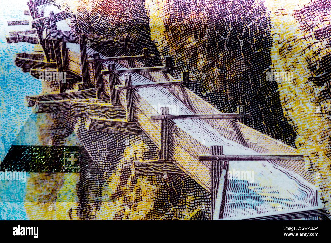 CHF money banknotes, detail photo of swiss franc. Swiss Franc currency ...