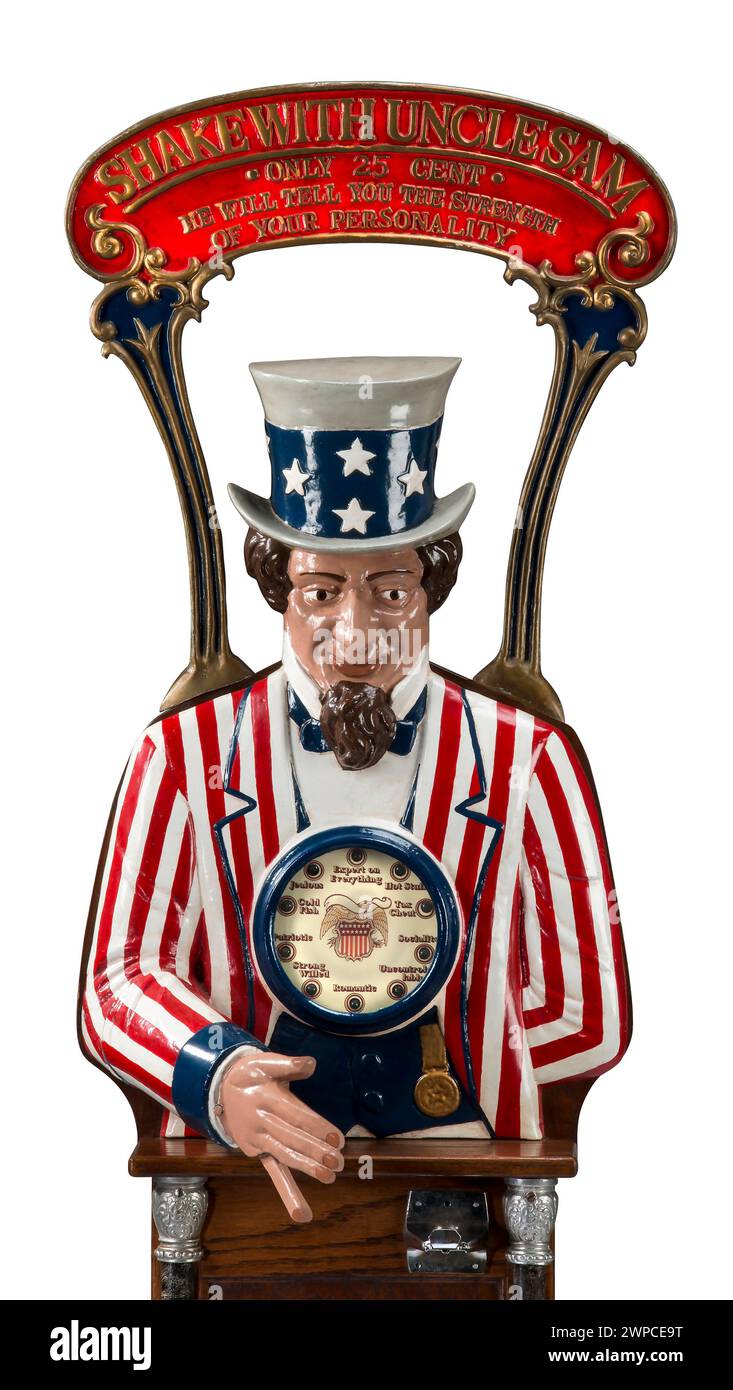 Uncle Sam statue with clipping path Stock Photo - Alamy