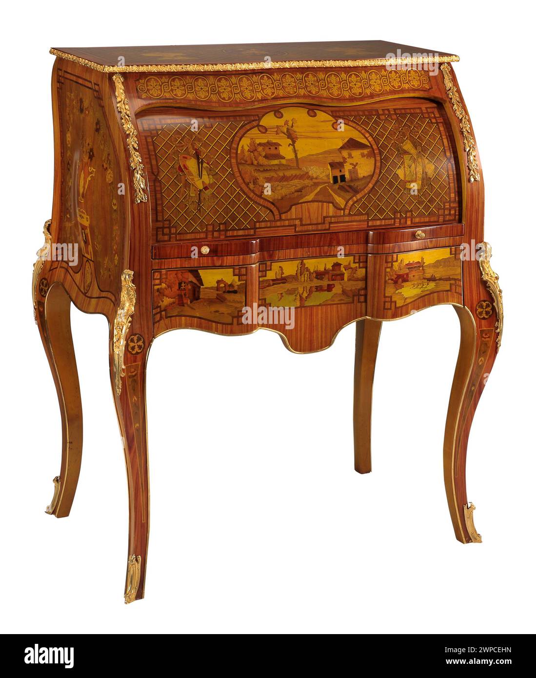 Writing desk closed with clipping path Stock Photo - Alamy