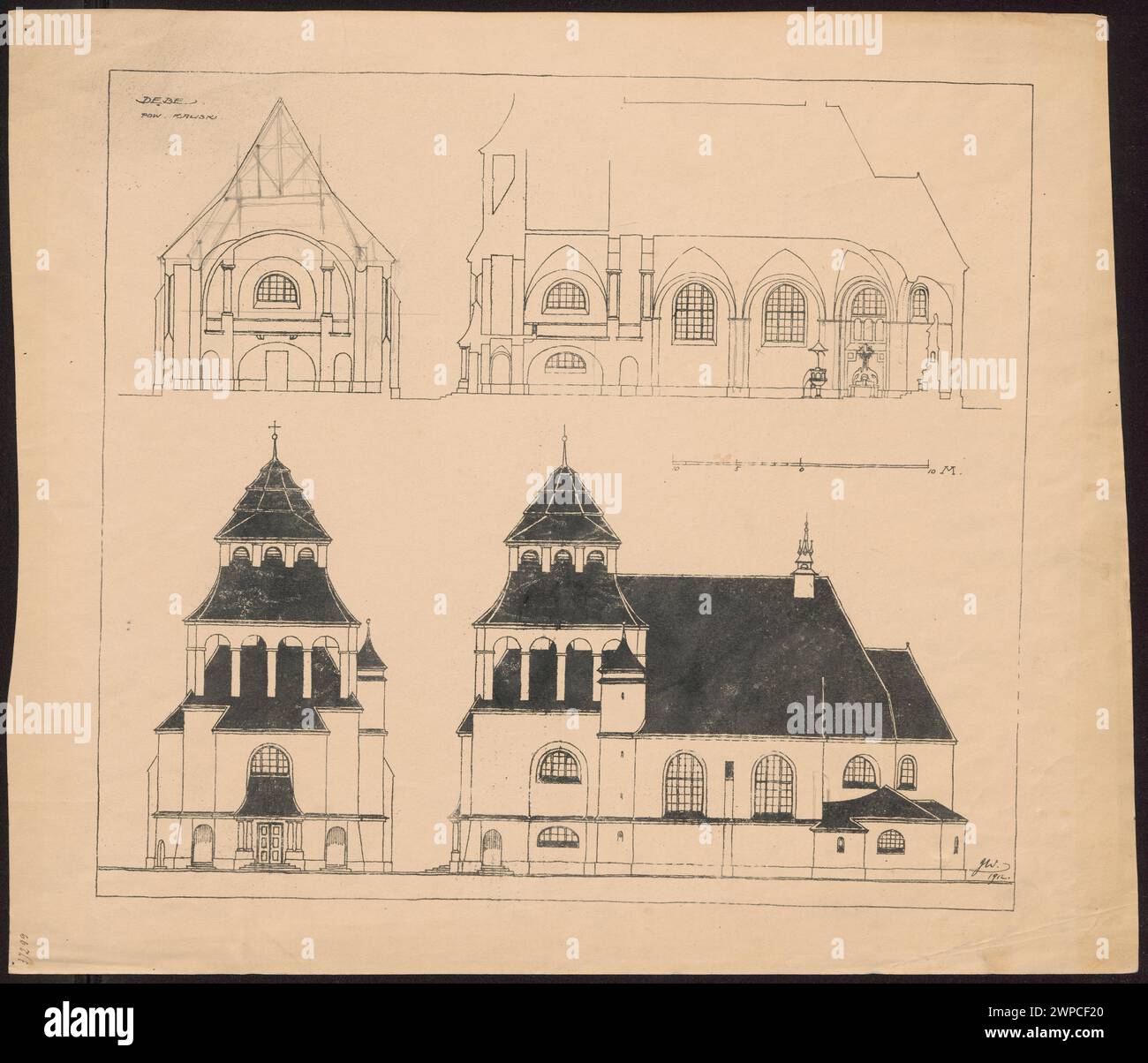 D Be (dembe). Church parish Miss Maria. Cross -section, cross -section ...