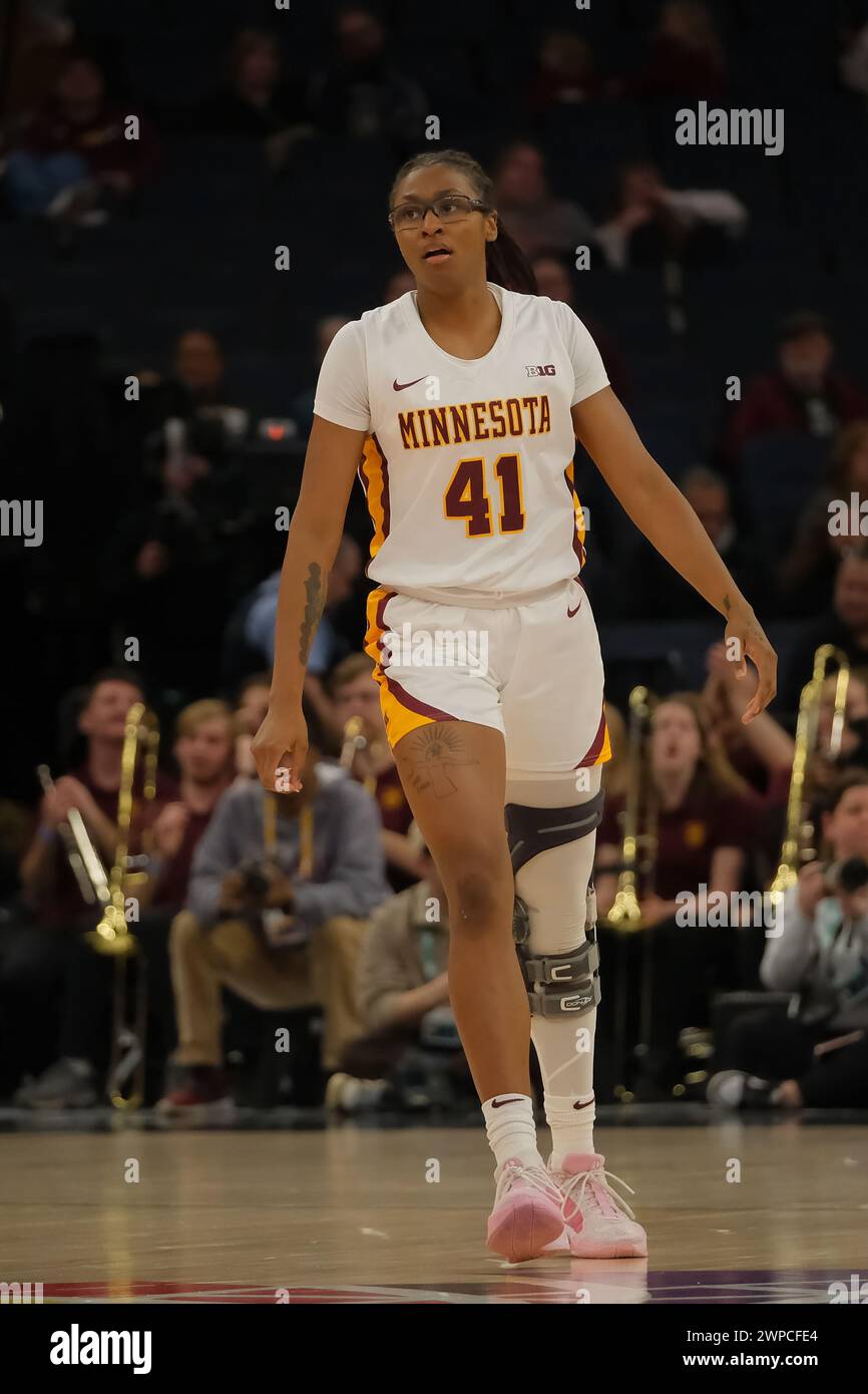 Minneapolis, Minnesota, USA. 6th Mar, 2024. Minnesota Golden Gophers ...