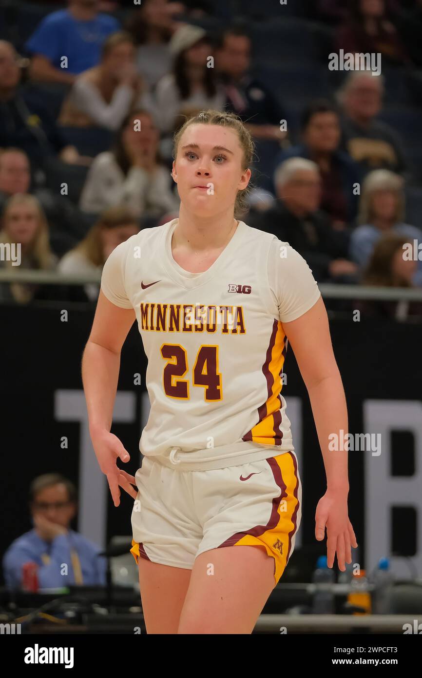 Minneapolis, Minnesota, USA. 6th Mar, 2024. Minnesota Golden Gophers ...