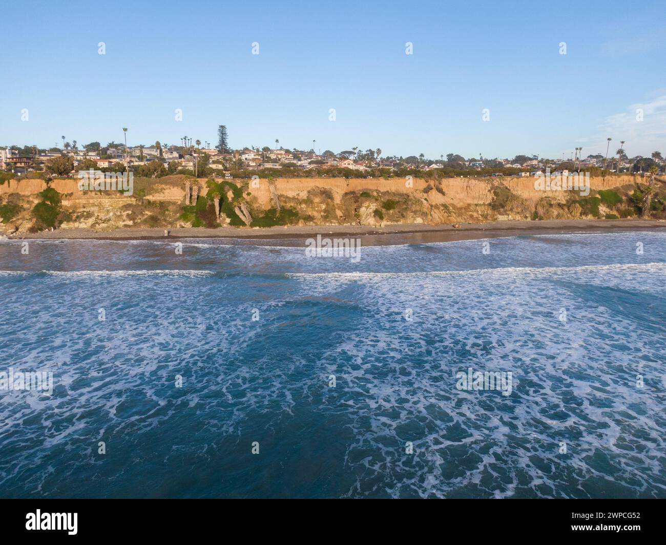 Sunset in Encinitas California by Drone Stock Photo - Alamy