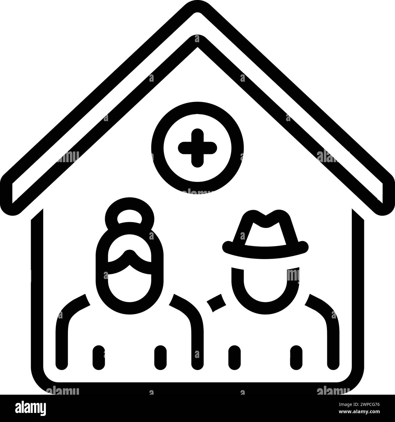 Nursing home illustration Black and White Stock Photos & Images - Alamy