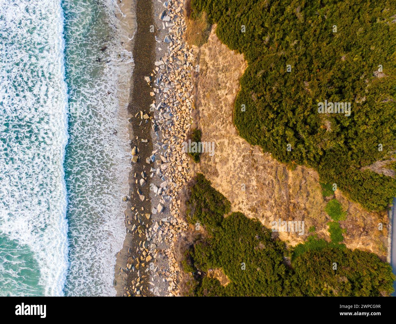 Sunset in Encinitas California by Drone Stock Photo - Alamy