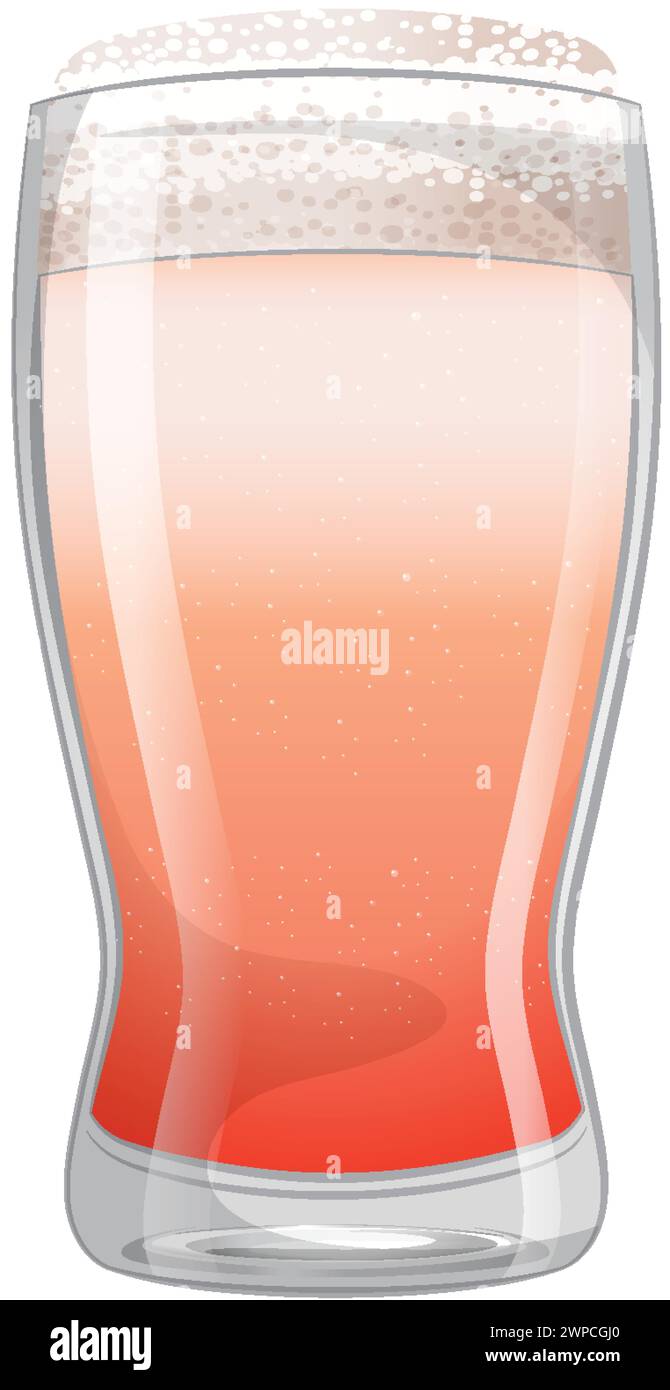 Vector illustration of a fizzy drink in a glass Stock Vector Image ...