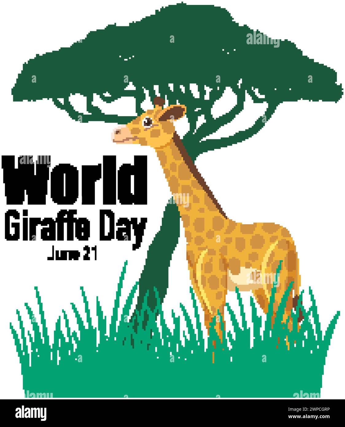 Vector graphic of a giraffe for World Giraffe Day Stock Vector Image ...