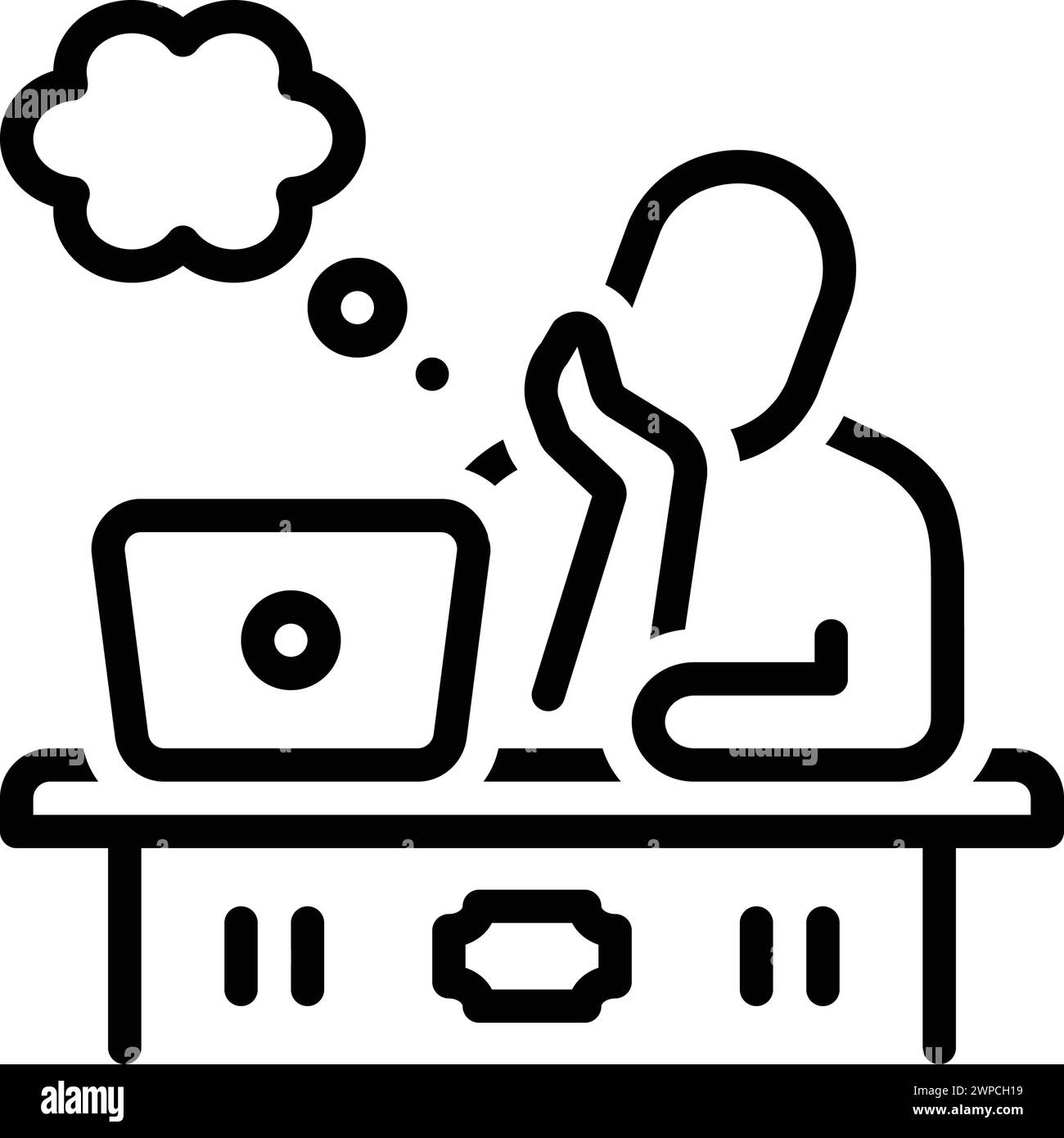 Icon for thinking, thinker Stock Vector Image & Art - Alamy