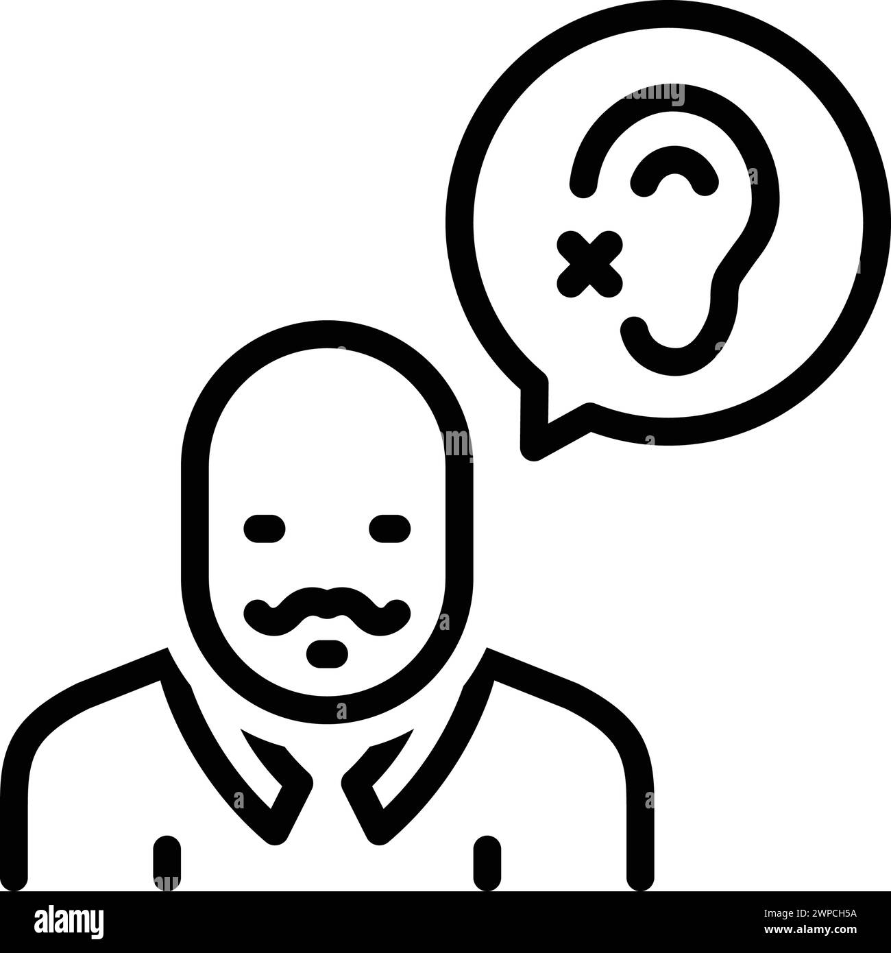 Hearing loss icon hi-res stock photography and images - Alamy