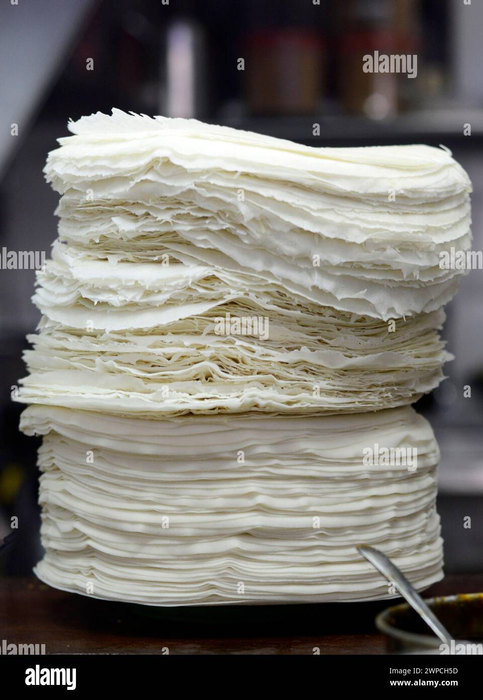 Pile of popiah skin hi-res stock photography and images - Alamy