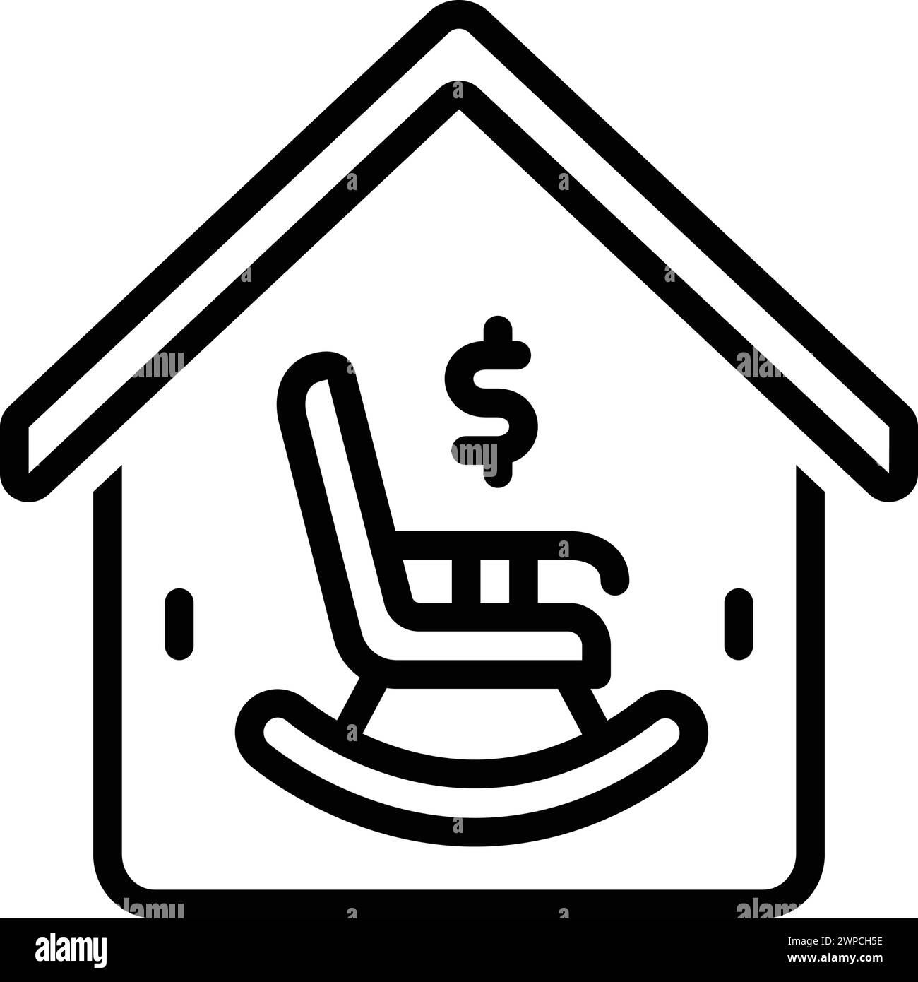 Rocking chair sign icon hi-res stock photography and images - Alamy