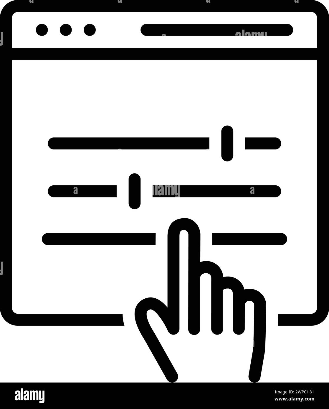 Hand adjusting Stock Vector Images - Alamy