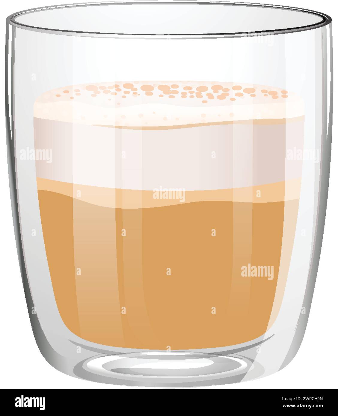 Vector illustration of a layered coffee drink Stock Vector Image & Art ...