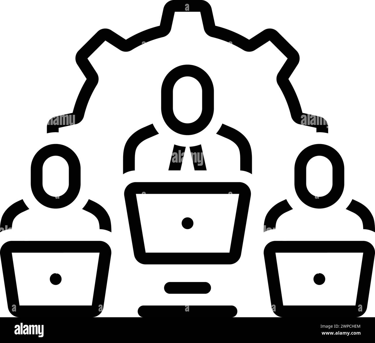 Workforce silhouette Stock Vector Images - Alamy