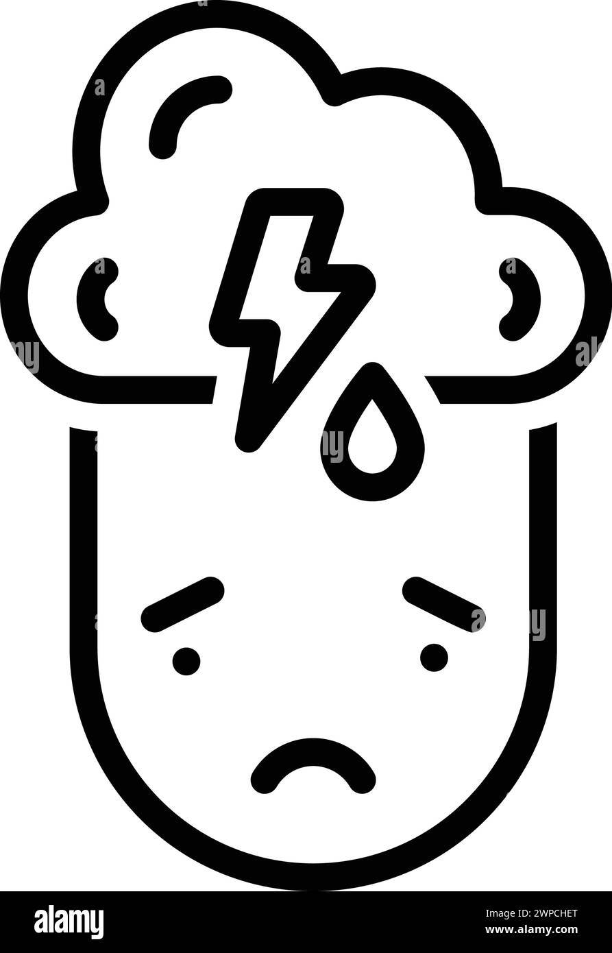 Icon for depression, melancholy Stock Vector Image & Art - Alamy