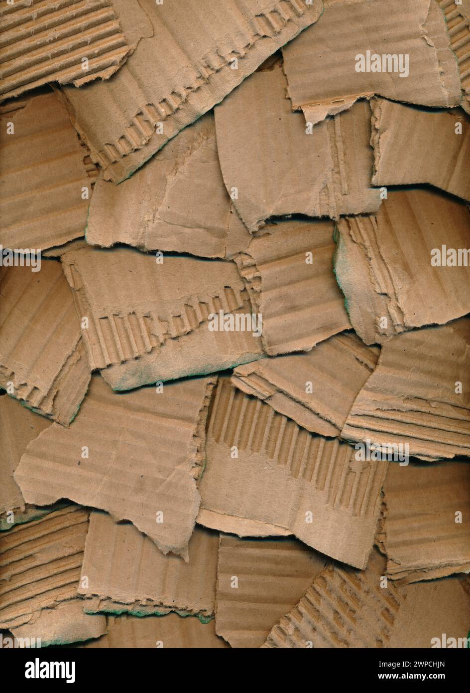 Texture from pieces of torn cardboard. Brown carton background ...