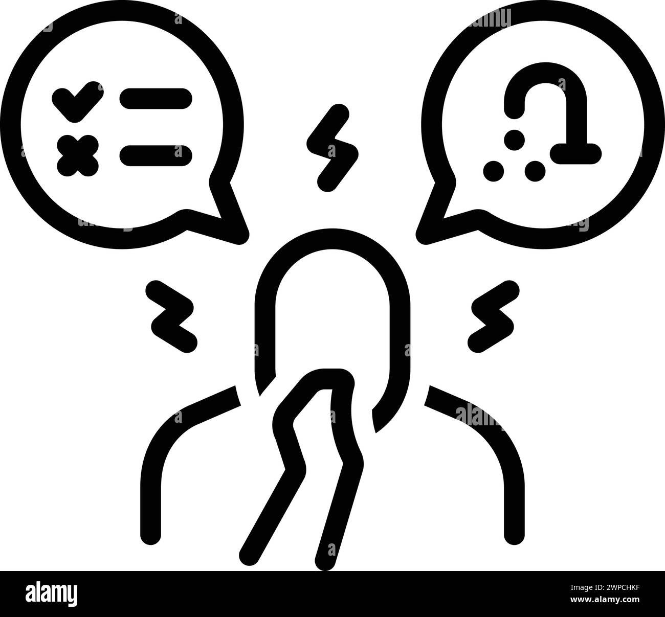 Icon for obsessive compulsive disorder, obsessive Stock Vector Image ...