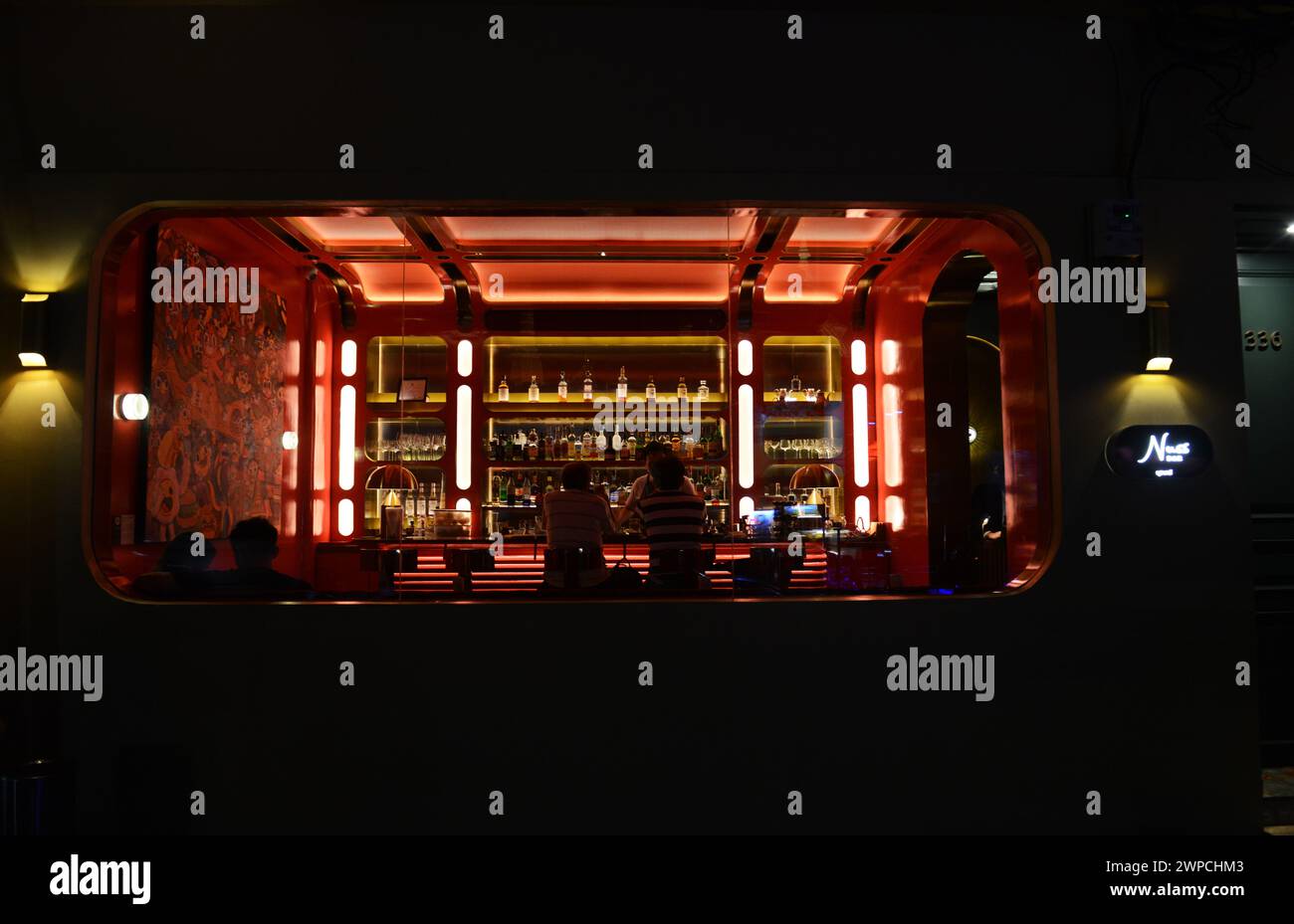 The Nuss Bar on Maha Rat Rd. in Bangkok, Thailand Stock Photo - Alamy