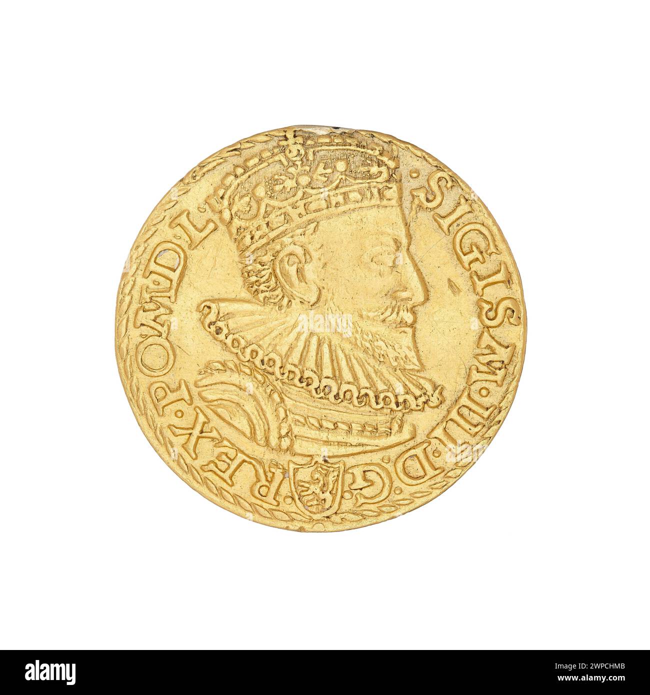 Crown threefold coin from 1592 depicting Zygmunt III Waza, King of ...