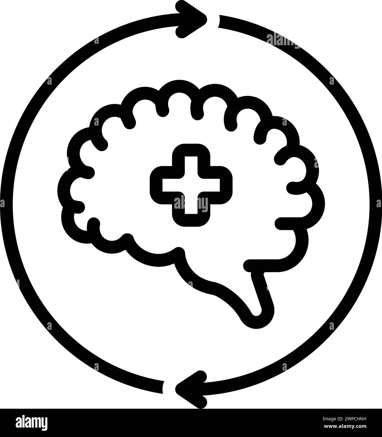Icon for recovery, brain Stock Vector Image & Art - Alamy
