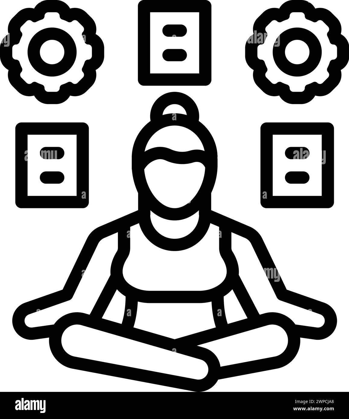 Stress management icon Cut Out Stock Images & Pictures - Alamy