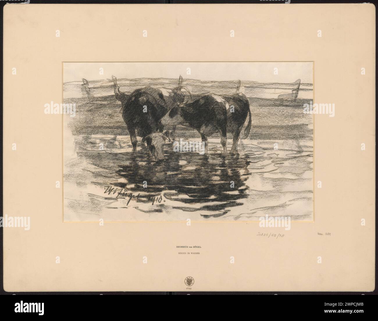 In water paddock; Zügel, Heinrich von (1850-1941); 1910 (1910-00-00 ...