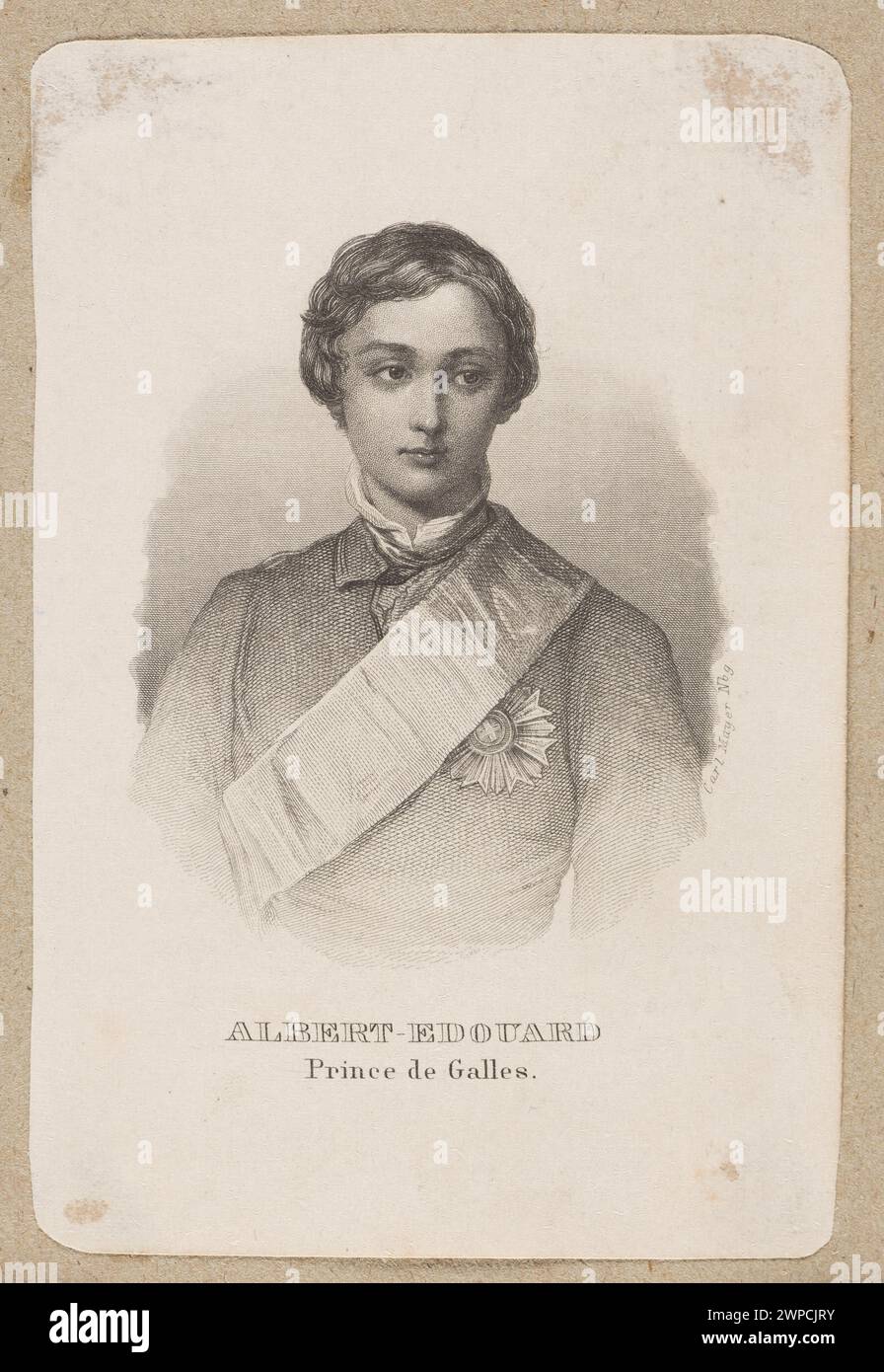 Portrait of Albert Edward, Prince of Wales, from the 1862 Almanach de ...