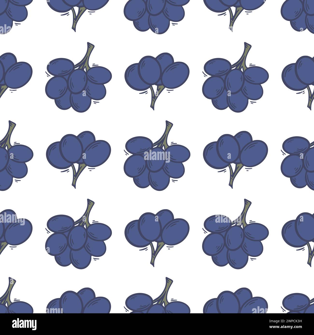 Blue grapes seamless pattern vector graphics Stock Vector Image & Art - Alamy