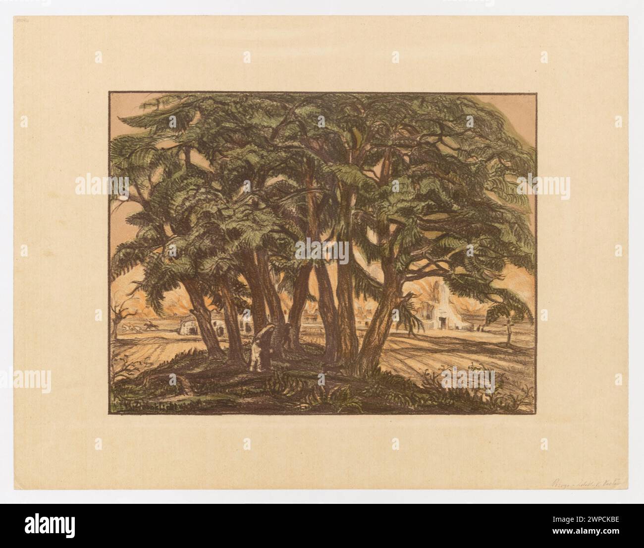 This lithograph from the 1915 'Graphic Portfolio Warsaw' portrays the ...