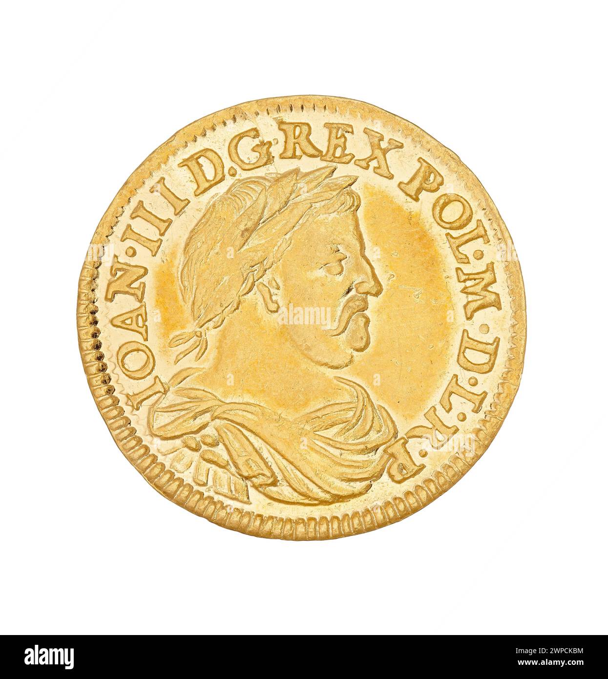 Silver ducat minted in Gdańsk in 1677 during the reign of Polish King ...