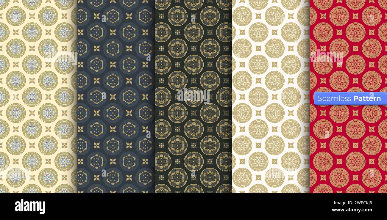 Chinese Japanese style geometric pattern. colors background ...