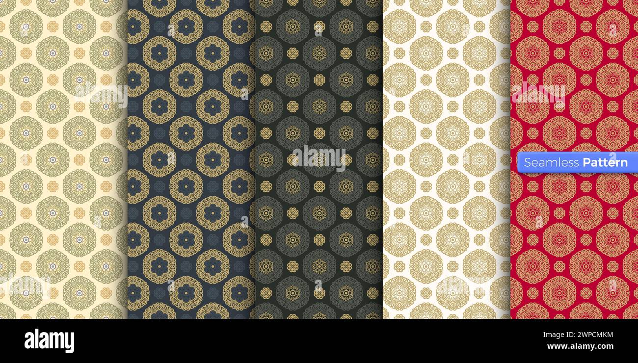 Chinese Japanese style geometric pattern. colors background ...