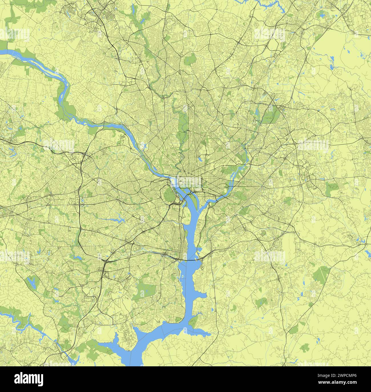 Road map of washington state Stock Vector Images - Alamy