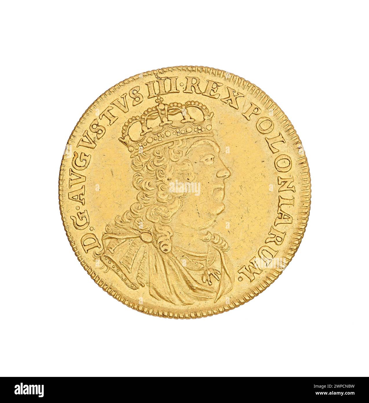 Crown ducat minted in 1752 under King August III Sas of Poland ...