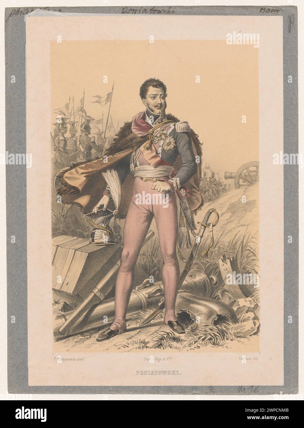 Portrait of the book of Józef Poniatowski; Bour, Charles (1814-1881 ...