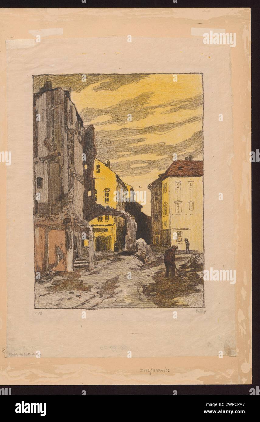 Abbruch des Ghetto in Prague (!); Orlik, Emil (1870-1932); 1898 (1898 ...