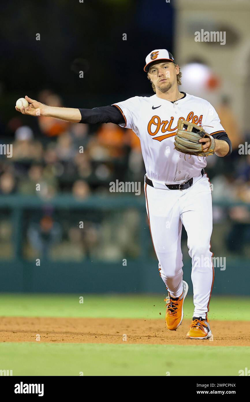 Sarasota FL USA; Baltimore Orioles shortstop Gunnar Henderson (2 ...