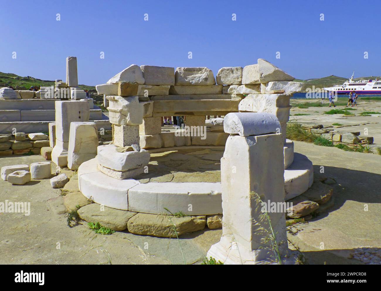 The remains of monument dedicated to Hermes at the ancient Agora of the ...